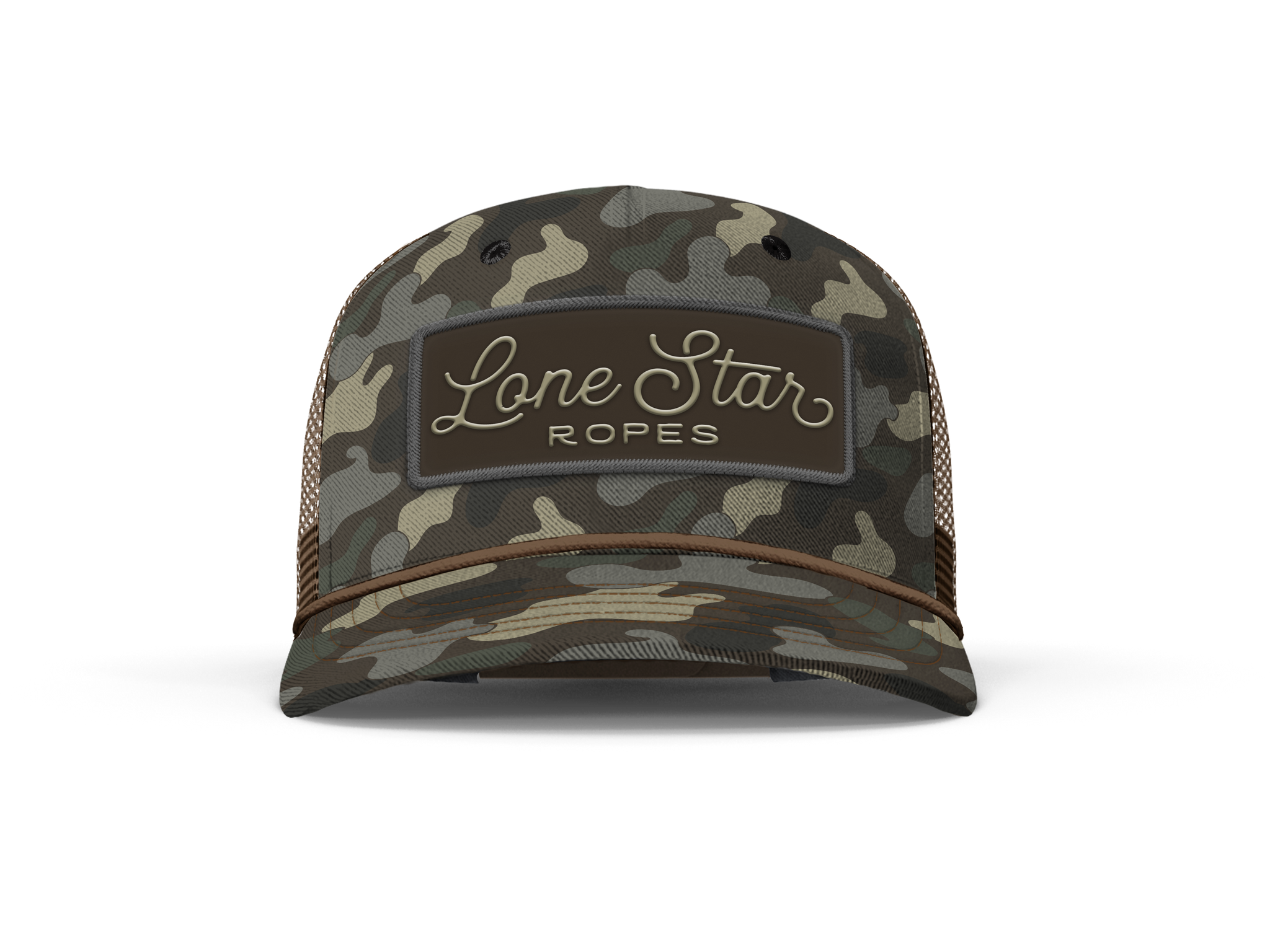 Lone Star Ropes Script Trucker Cap - Canyon Camo