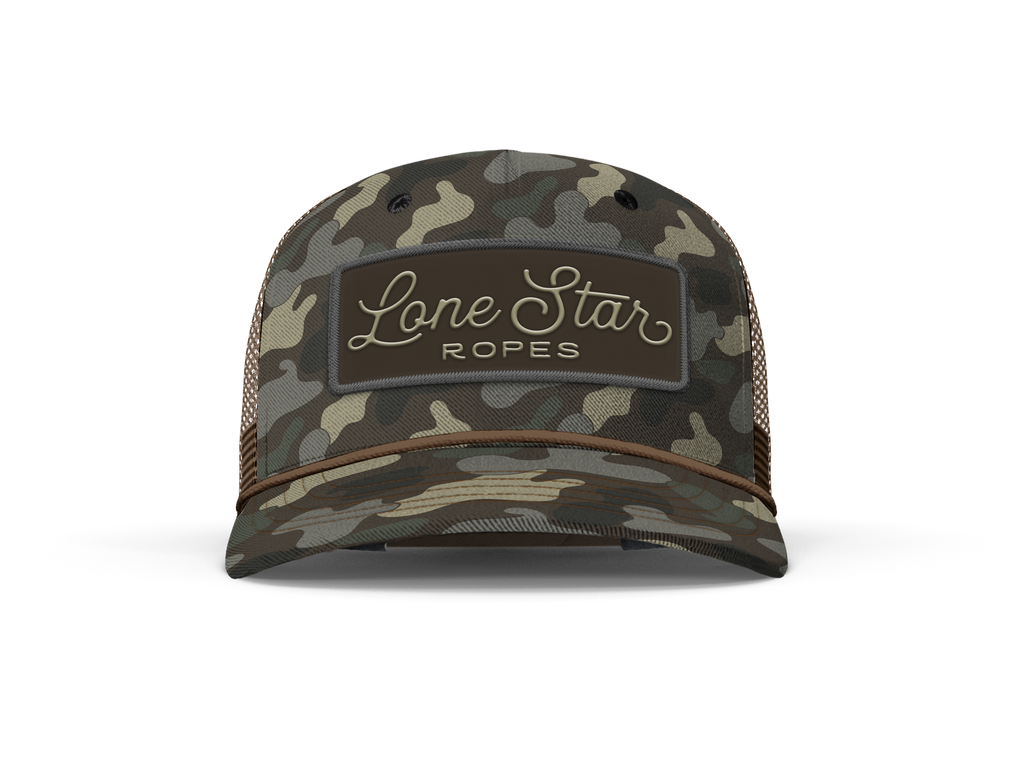 Lone Star Ropes Script Trucker Cap - Canyon Camo