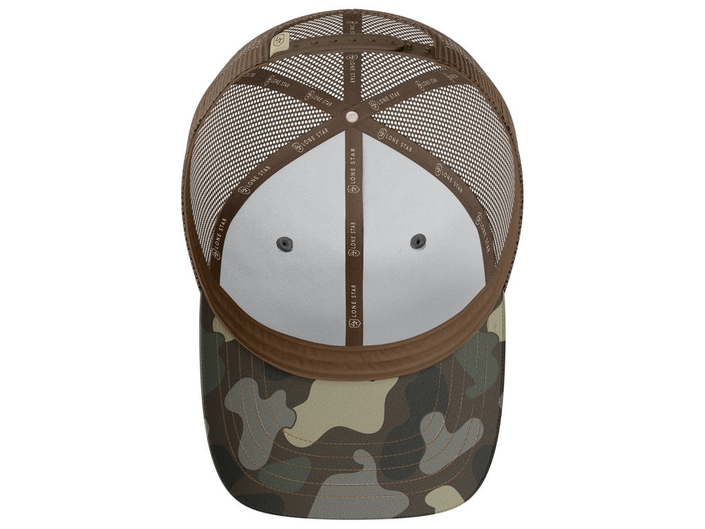 Lone Star Ropes Script Trucker Cap - Canyon Camo