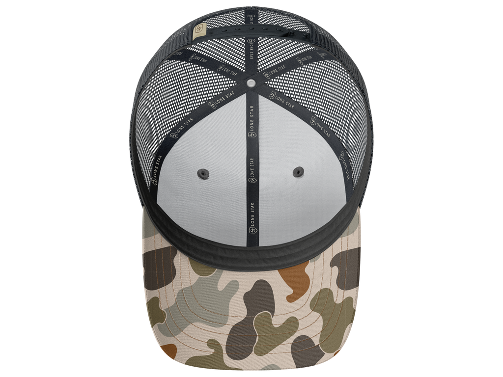 Lone Star Ropes Script Trucker Cap - Old School Camo